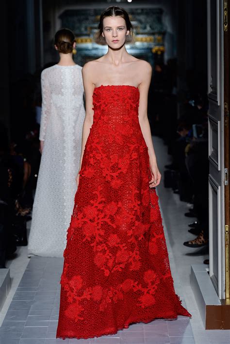 Red Lace Dress Valentino