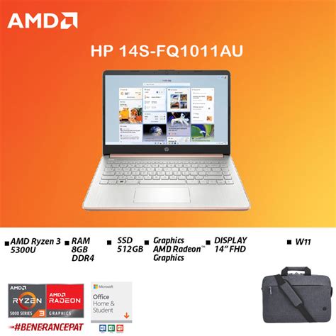 Hp Laptop S Fq Au Fhd Ips Amd Ryzen U Ram Gb Ddr Rom Gb Ssd Windows Gold