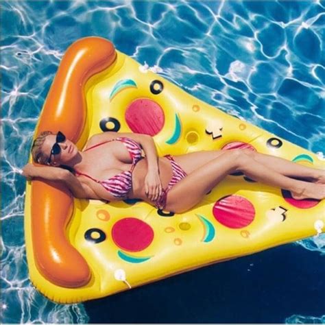 Giant Inflatable Pizza Pool Float Raft 180 150 18cm Big W