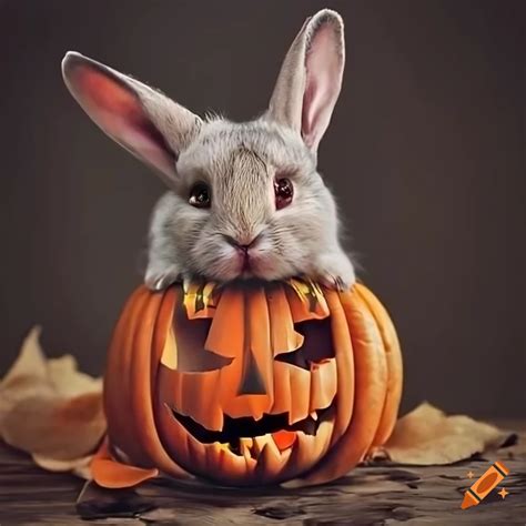Halloween Bunny In The Woods On Craiyon