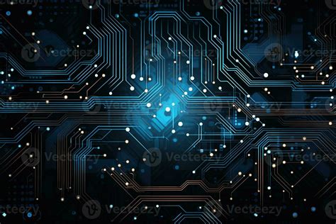 Circuit Board Background With Abstract Technology Chip Processor