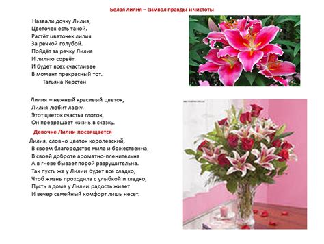 Лилии Цветы Область знаний окружающий мир чтение экология Тип материала занимательные
