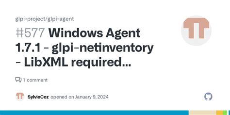 windows agent 1 7 1 glpi netinventory libxml required library error