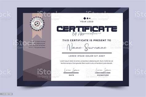 축구 토너먼트 사용자 정의하기 쉬운 스포츠 이벤트 인증서 디자인 템플릿 1위에 대한 스톡 벡터 아트 및 기타 이미지 1위 Soccer Tournament 감사장