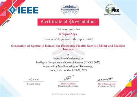 Ai Healthcaretech Machinelearning Gans Ieee Research Medicalimaging… Vipul Arya