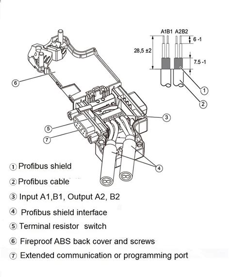 Profibus 35 Degree D Sub 9 Connector With Programming Port