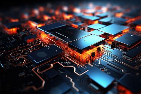 미래 기술 배경 3d 렌더링에서 추상적인 파란 투명 유리 블록 프리미엄 벡터