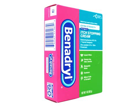 Benadryl Extra Strength Itch Stopping Cream 1 Oz Pack Of 3