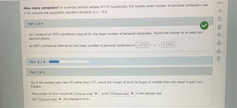 Solved How Many Computers In A Simple Random Sample Of 135