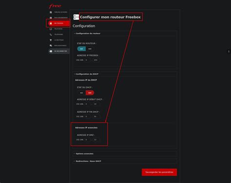 configuration dmz impossible freebox
