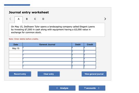 Solved For Each Transaction 1 Analyze The Transaction