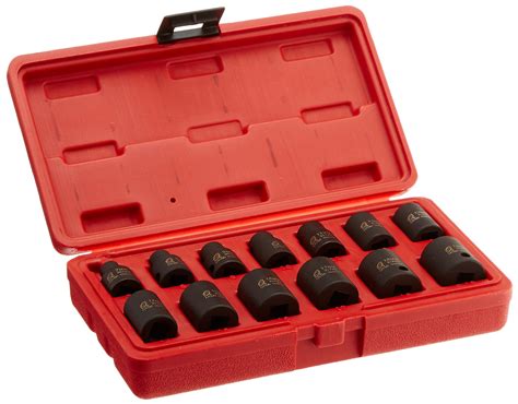 Sunex Tools 3675 3 8 Inch Drive Standard Metric 12 Point Impact Socket Set 13 Piece C40