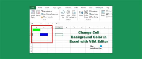 Change Cell Background Color In Excel With VBA Editor
