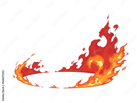 着地の衝撃炎火のエフェクトのイラスト Stock Vector Adobe Stock