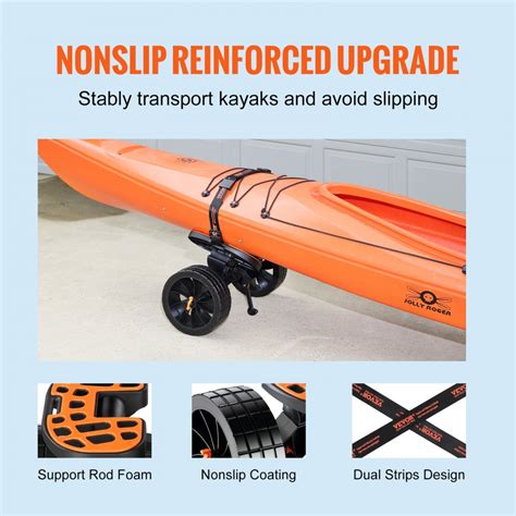 Vevor Heavy Duty Kayak Cart 320lbs Load Capacity Detachable Canoe
