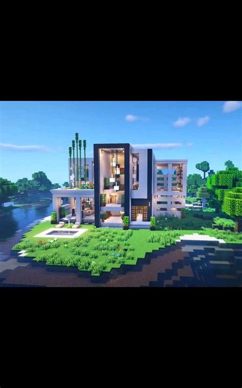 Дом в Майнкрафт в стиле хай тек