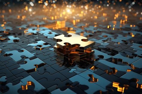 Premium Photo Abstract Image Of A Jigsaw Puzzle Coming Generative Ai