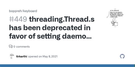 Tdaemon Has Been Deprecated In Favor Of Setting Daemon Attribute Directly In