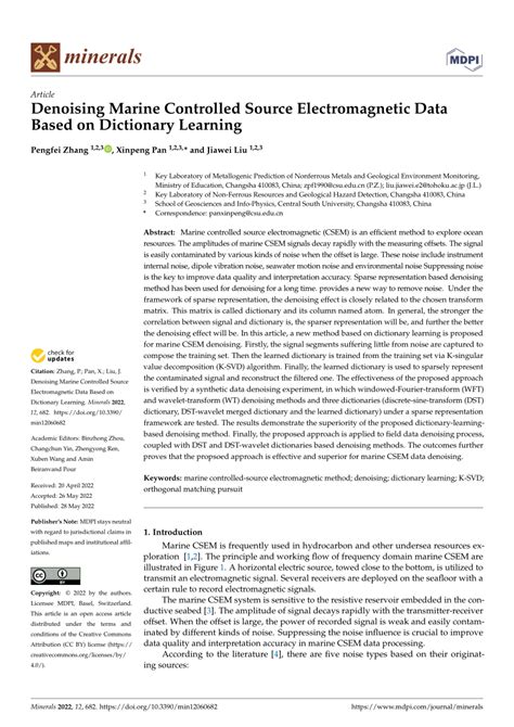 Pdf Denoising Marine Controlled Source Electromagnetic Data Based On Dictionary Learning