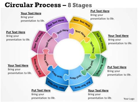 Circular Process 8 Stages 13 PowerPoint Design Template Sample Presentation PPT