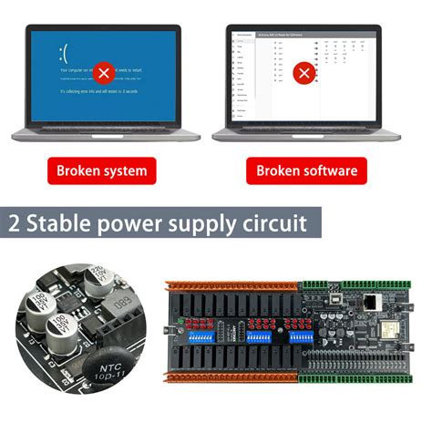 Esp32 K Type Thermocouple 24ch Relay Module A24 Smart Home Automation Kincony