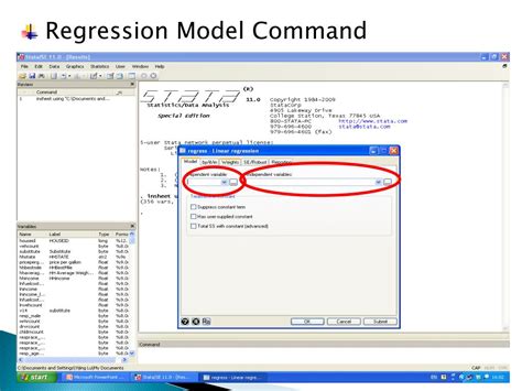 Ppt User Guide Of Regression In Stata Powerpoint Presentation Free