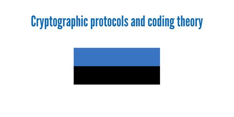 cryptographic protocols and coding theory cyberwatching