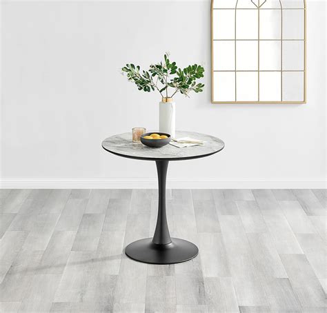 Furniturebox Uk Dining Table Elina 80cm 2 Seat Round Pedestal Dining