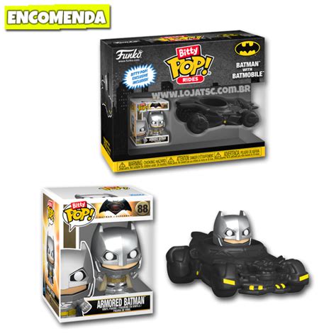 Funko Pop Bitty Ride Dc Batman With Bat Mobile Loja Tsc