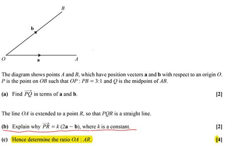 Determine The Ratio OA AR In The Vector Problem Physics Forums