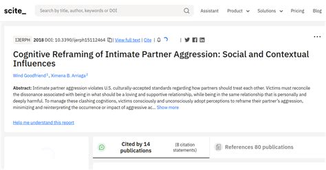 Cognitive Reframing Of Intimate Partner Aggression Social And Contextual Influences
