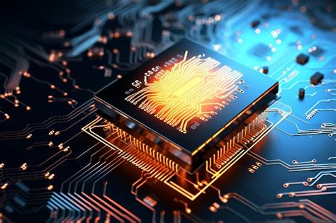 Premium Ai Image Microchip Technology Concept