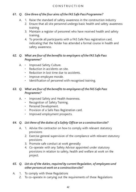 Cscs Card Health And Safety Test Questions And Answers Doctor Heck