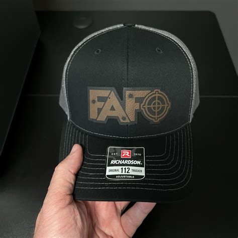 Fafo Trucker Cap Leather Patch Hat — Our Future Nation