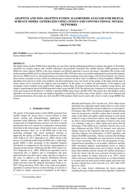 Pdf Adaptive And Non Adaptive Fusion Algorithms Analysis For Digital