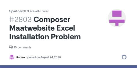 composer maatwebsite excel installation problem · issue 2803 · spartnernl laravel excel · github