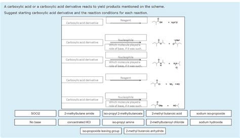 Solved A Carboxylic Acid Or A Carboxylic Acid Derivative