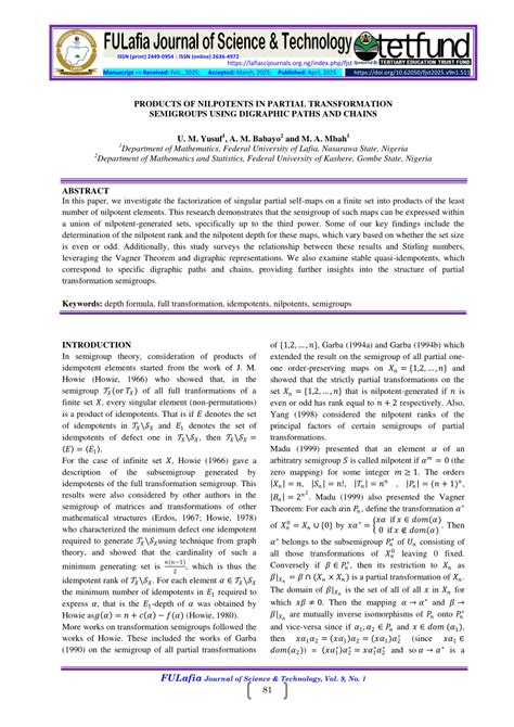 Pdf Products Of Nilpotents In Partial Transformation Semigroups Using Digraphic Paths And Chains