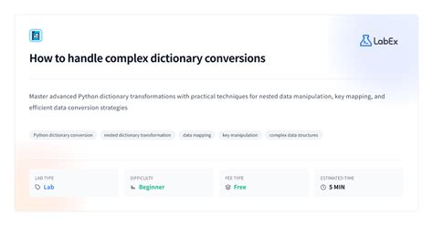 How To Handle Complex Dictionary Conversions Labex