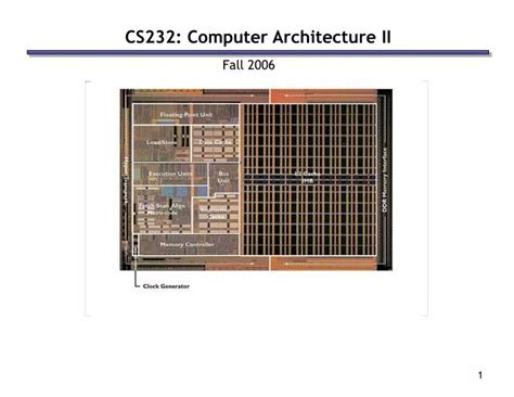 Ppt Cs232 Computer Architecture Ii Powerpoint Presentation Free Download Id6349338