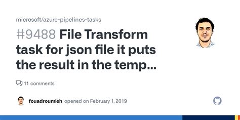 File Transform Task For Json File It Puts The Result In The Temp Folder