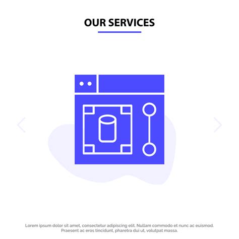 Our Services Web Design Designer Tool Solid Glyph Icon Web Card Template 17989464 Vector Art At