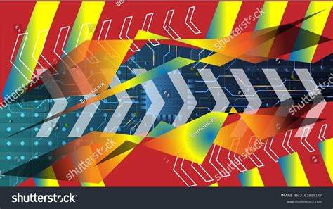 Microchip Sticker Stripes Car Truck Mock Stock Vector Royalty Free