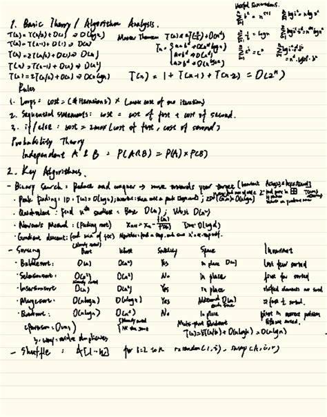 Midterm Cheat Sheet Useful Summations Ii N T He Logi S Nhgn 1 Basic Theory I