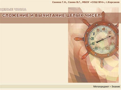 Сложение и вычитание целых чисел презентация онлайн