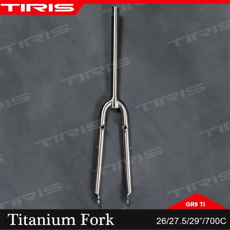 tiris 티타늄 700c 그래블 자전거 포크 로드 사이클로크로스 프레임세트 mtb 29 자전거 액세서리 v 및 디스크