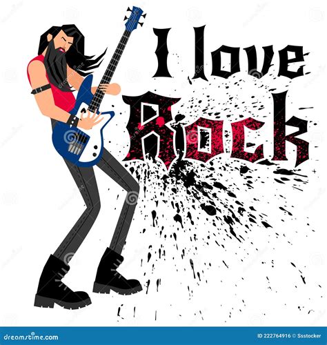Rocker Cartoon Character Vector Illustration 69355232
