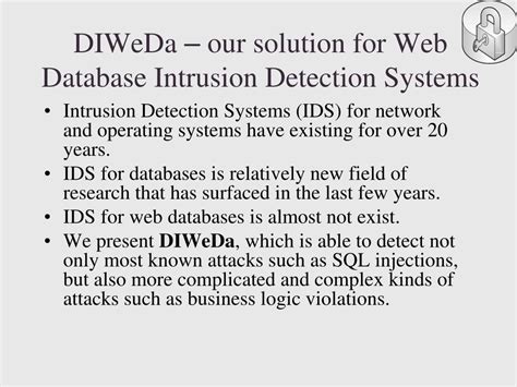 Ppt Intrusion Prevention And Detection For Web Databases Powerpoint
