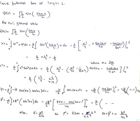 [solved] calculate the expectation value of the position x its square