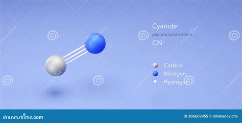 Cyanide Molecule Molecular Structures Cyanide Ion 3d Model Structural Chemical Formula And